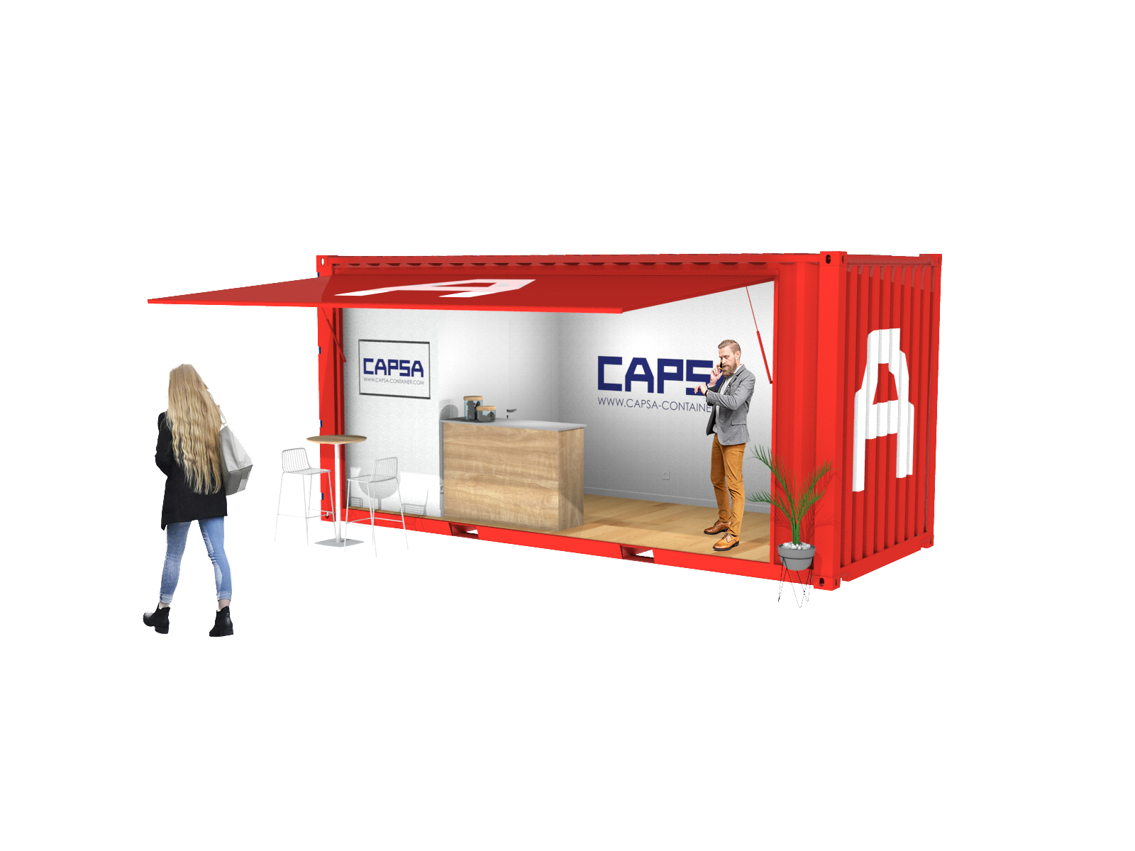 Stand en container - EASY Stand Open Box - CAPSA Container
