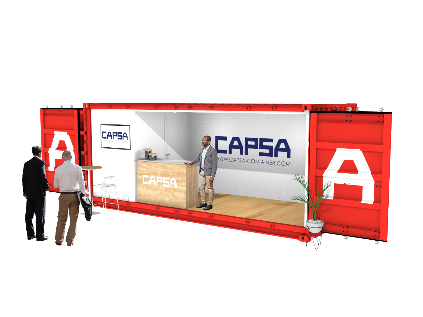 Stand en container - EASY Stand Open Side - CAPSA Container